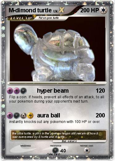 Pokémon M dimond turtle - hyper beam - My Pokemon Card