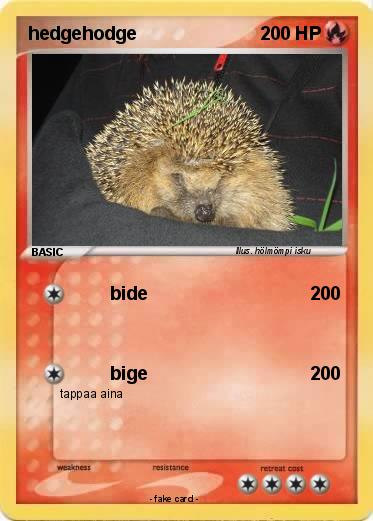 Pokémon hedgehodge - bide - My Pokemon Card