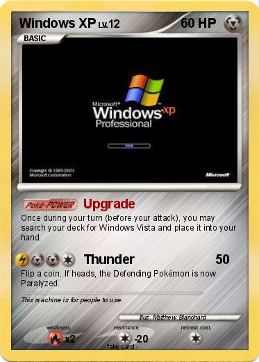 Pokémon Windows XP 44 44 - Upgrade - My Pokemon Card