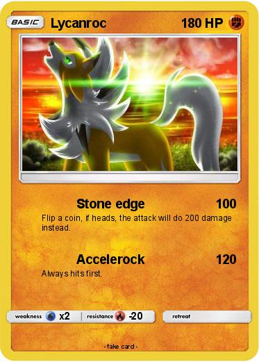 Pokémon Lycanroc 249 249 - Stone edge - My Pokemon Card