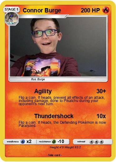 Pokémon Connor Burge - Agility - My Pokemon Card