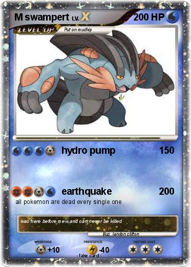 Pokémon M swampert 7 7 - hydro pump - My Pokemon Card