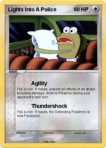 Pokémon Lights Into A Police - Agility - My Pokemon Card