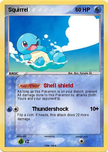 Pokémon Squirrel 242 242 - Shell shield - My Pokemon Card