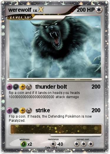 Pokémon werewolf 268 268 - thunder bolt - My Pokemon Card