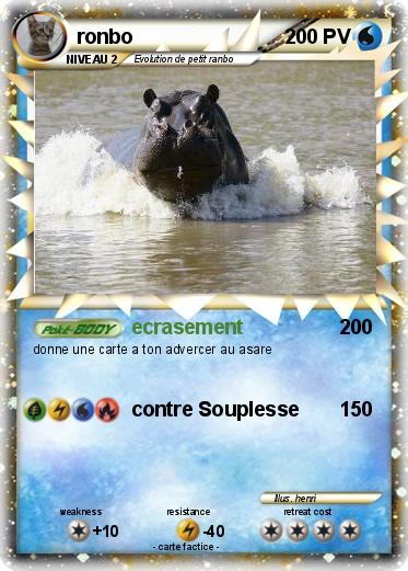 Pokémon ronbo - ecrasement - Ma carte Pokémon