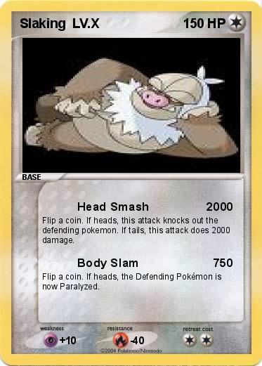 Pokémon Slaking LV X 2 2 - Head Smash 2000 - My Pokemon Card