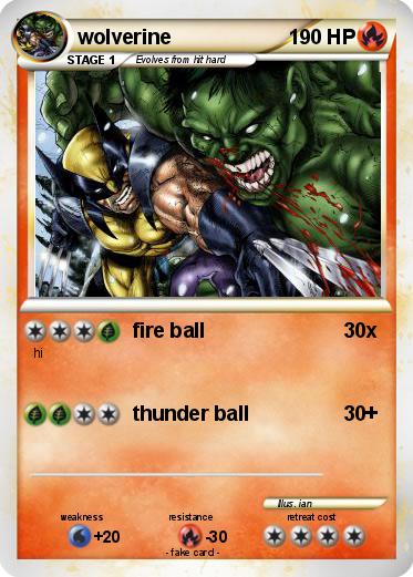 Pokémon wolverine 352 352 - fire ball - My Pokemon Card