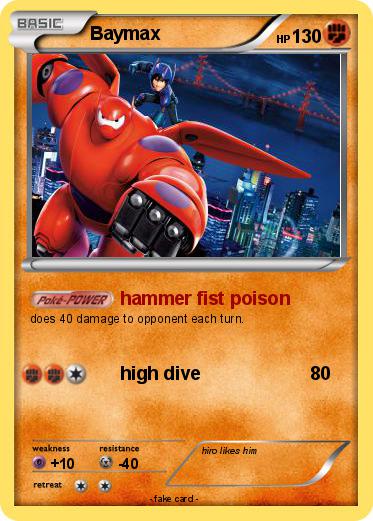 Pokémon Baymax 140 140 - hammer fist poison - My Pokemon Card