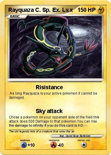 Pokémon Rayquaza C Sp Lv x Ex - Risistance - My Pokemon Card