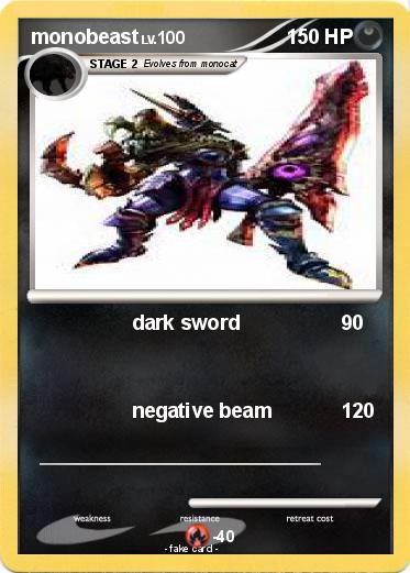 Pokémon monobeast - dark sword - My Pokemon Card