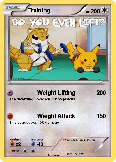 Pokémon Training - Weight Lifting - My Pokemon Card