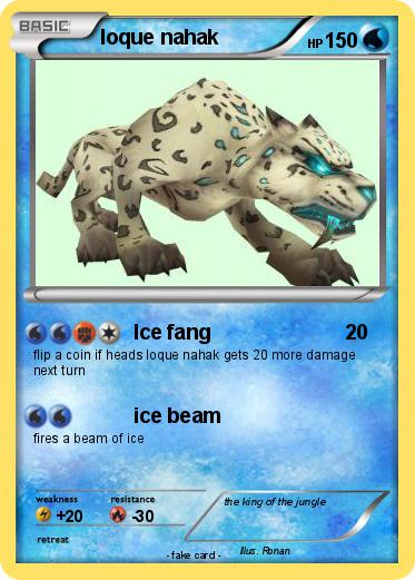 Pokémon loque nahak - Ice fang - My Pokemon Card