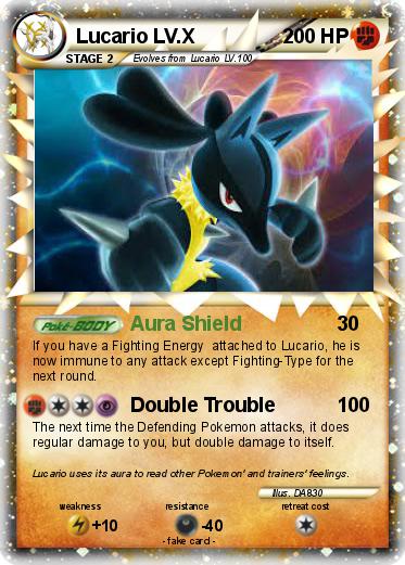 Pokémon Lucario LV X 49 49 - Aura Shield - My Pokemon Card