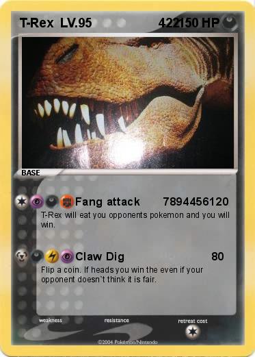 Pokémon T Rex LV 95 422 422 - Fang attack 7894456120 - My Pokemon Card