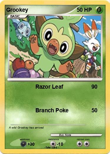 Pokémon Grookey 80 80 - Razor Leaf - My Pokemon Card