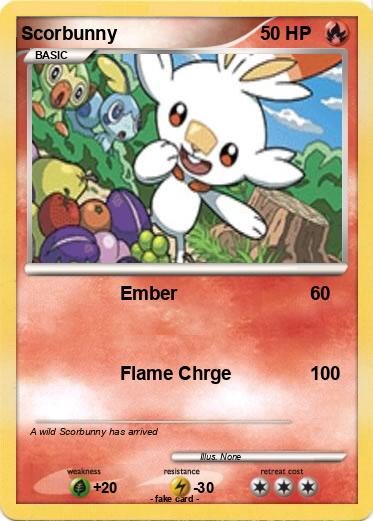 Pokémon Scorbunny 120 120 - Ember - My Pokemon Card