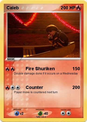 Pokémon Caleb 323 323 - Fire Shuriken - My Pokemon Card