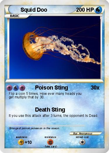 Pokémon Squid Doo - Poison Sting - My Pokemon Card