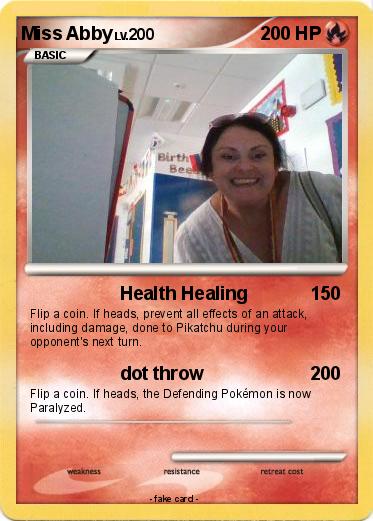 Pokémon Miss Abby - Health Healing - My Pokemon Card