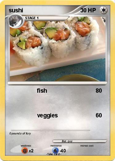 Pokémon sushi 147 147 - fish - My Pokemon Card
