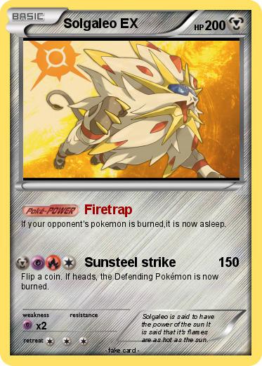Pokémon Solgaleo EX 13 13 - Firetrap - My Pokemon Card
