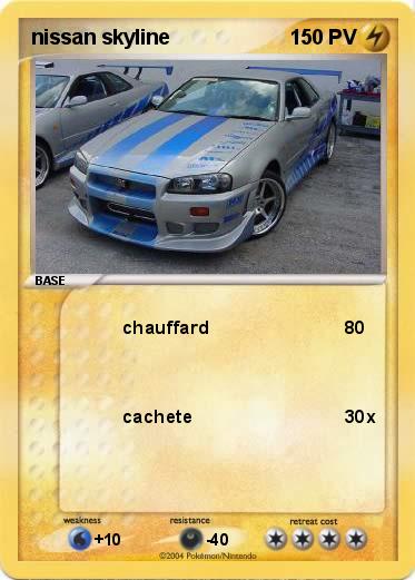 Pokémon nissan skyline 4 4 - chauffard - Ma carte Pokémon