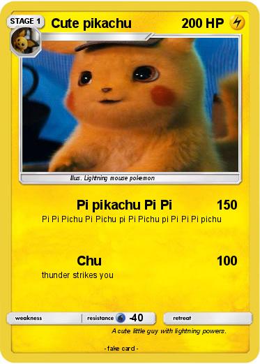 Pokémon Cute pikachu 176 176 - Pi pikachu Pi Pi - My Pokemon Card