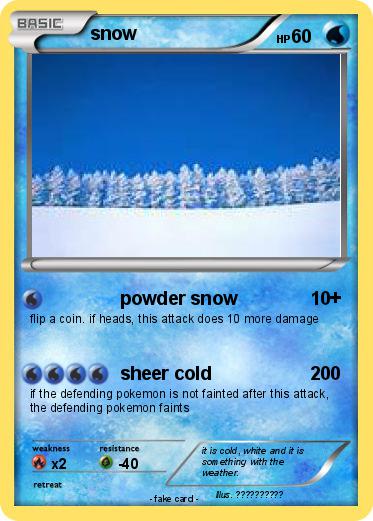 Pokémon snow 639 639 - powder snow - My Pokemon Card