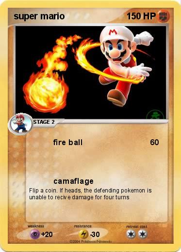 Pokémon super mario 12 12 - fire ball - My Pokemon Card