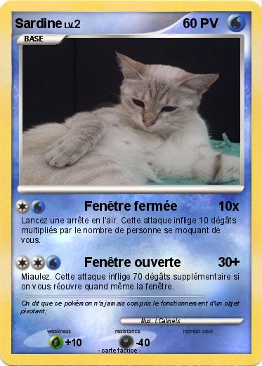 Pokémon Sardine 19 19 - Fenêtre fermée - Ma carte Pokémon