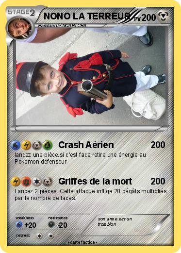 Pokémon NONO LA TERREUR - Crash Aérien - Ma carte Pokémon