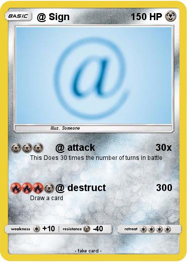 Pokémon Sign 20 20 - @ attack - My Pokemon Card
