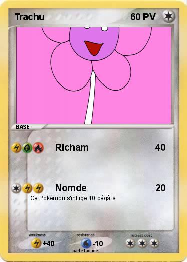 Pokémon Trachu 1 1 - Richam - Ma carte Pokémon