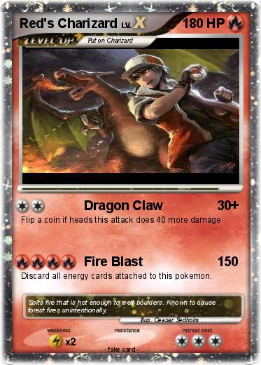 Pokémon Red s Charizard 49 49 - Dragon Claw - My Pokemon Card