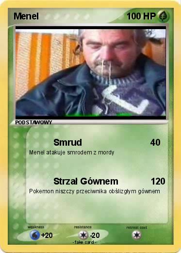 Pokémon Menel 19 19 - Smrud - Twoja własna karta pokemon