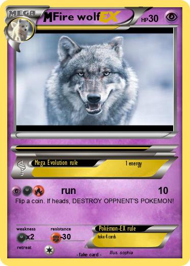 Pokémon Fire wolf 120 120 - run - My Pokemon Card