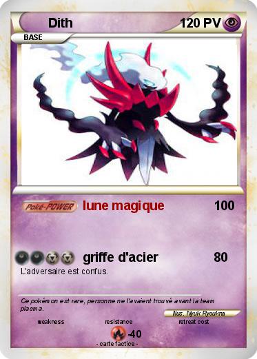 Pokémon Dith - lune magique - Ma carte Pokémon