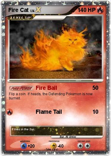 Pokémon Fire Cat 51 51 - Fire Ball - My Pokemon Card