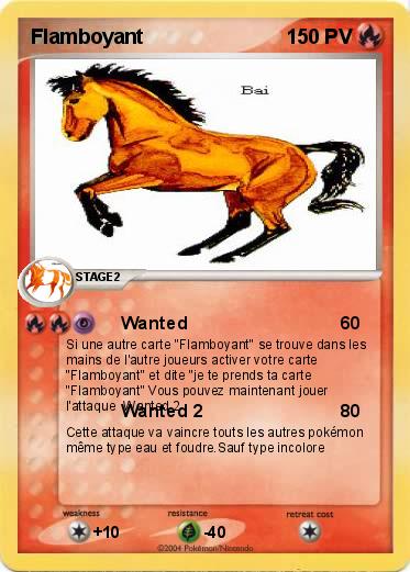 Pokémon Flamboyant 1 1 - Wanted - Ma carte Pokémon