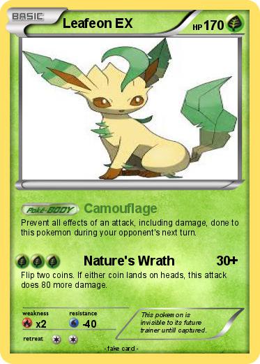 Pokémon Leafeon EX 19 19 - Camouflage - My Pokemon Card