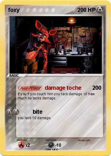 Pokémon foxy 205 205 - damage toche - My Pokemon Card
