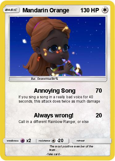 Pokémon Mandarin Orange 1 1 - Annoying Song - My Pokemon Card