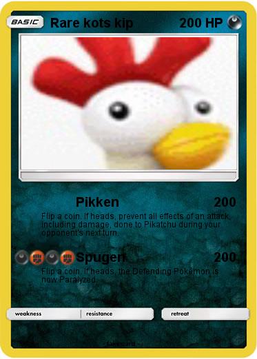 Pokémon Rare kots kip - Pikken - My Pokemon Card