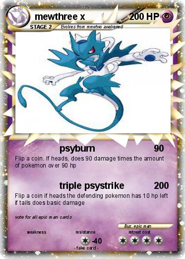 Pokémon mewthree x 36 36 - psyburn - My Pokemon Card