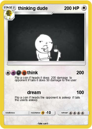 Pokémon thinking dude - think - My Pokemon Card