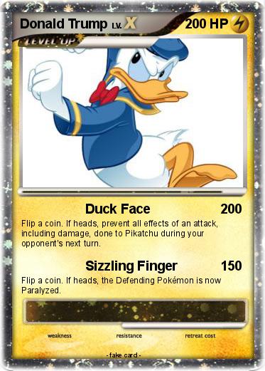 Pokémon Donald Trump 1718 1718 - Duck Face - My Pokemon Card