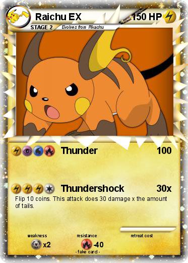 Pokémon Raichu EX 170 170 - Thunder - My Pokemon Card