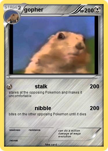 Pokémon gopher 18 18 - stalk - My Pokemon Card