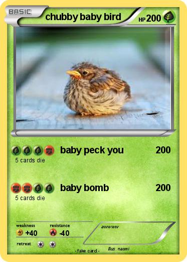 Pokémon chubby baby bird - baby peck you - My Pokemon Card